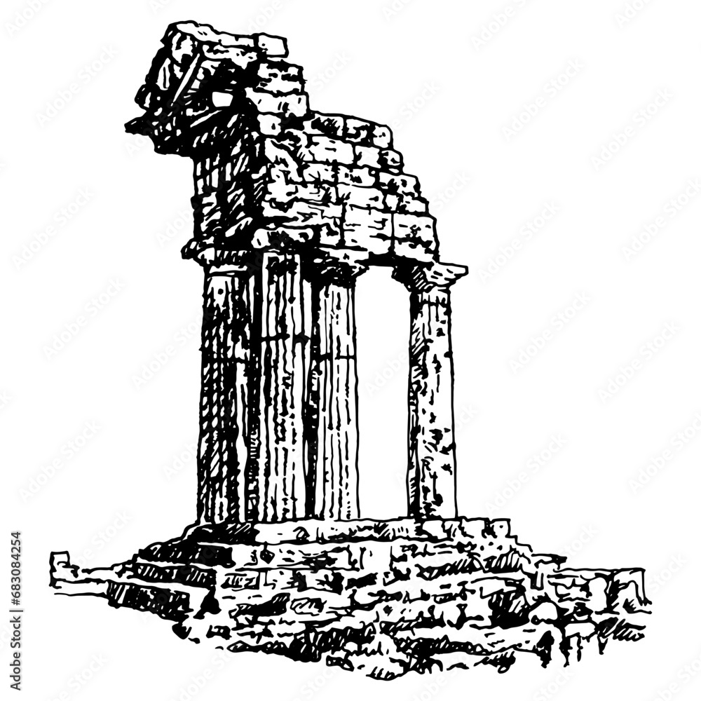 Temple of the Dioscuri (Castor and Pollux) in Agrigento, Sicily ...