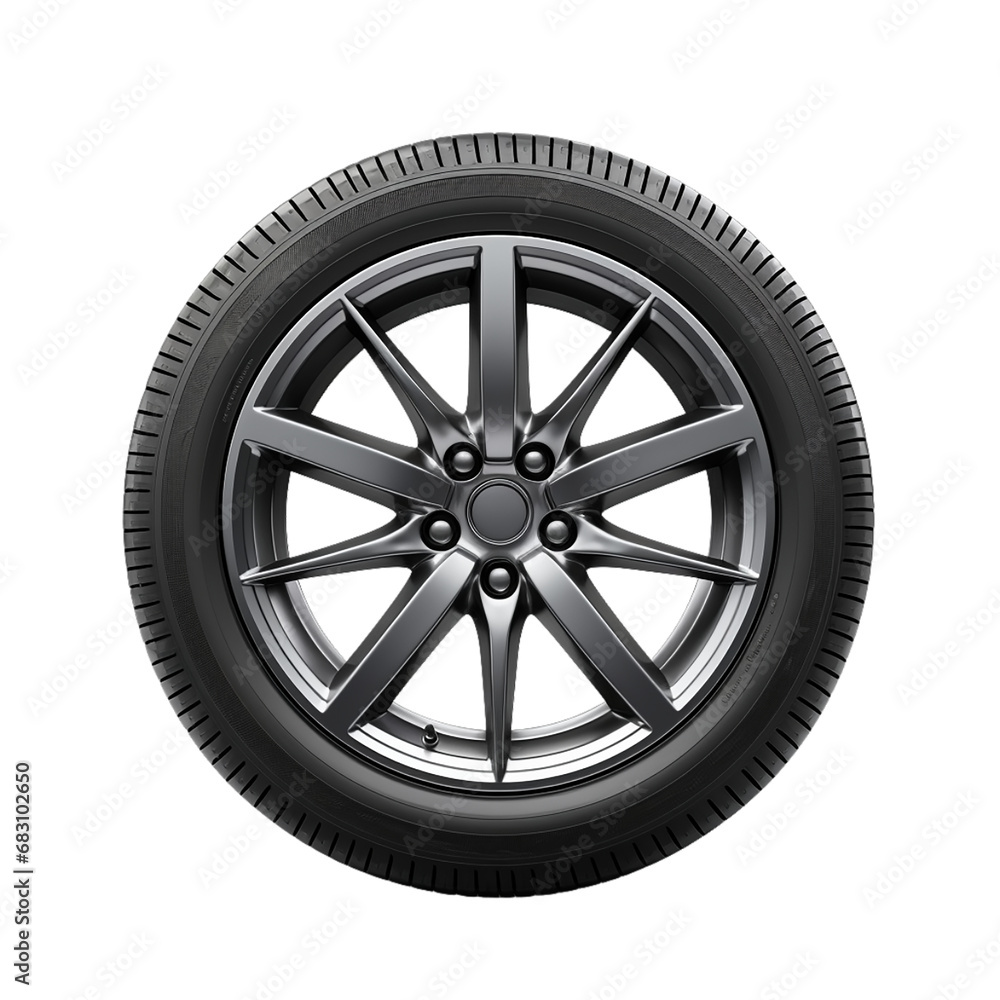 car wheel isolated on transparent background PNG image Stock ...