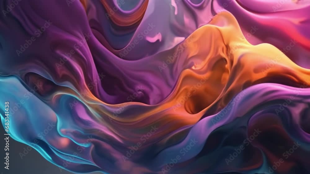Fluid liquid background with smooth animation and fluid motion. Luxury ...