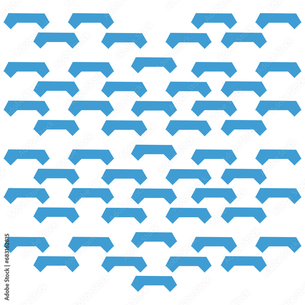 Digital png illustration of blue shapes pattern on transparent ...