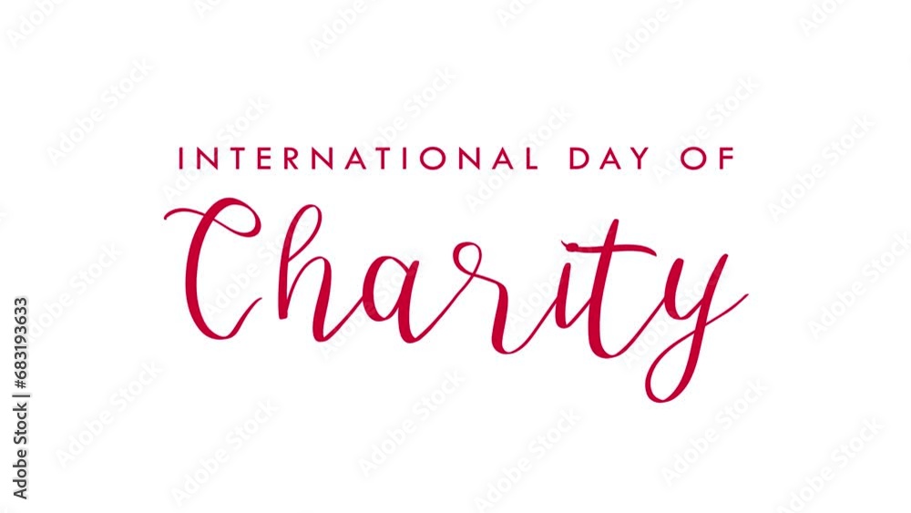 International Day of Charity Text Animation. Great for Civic Day ...