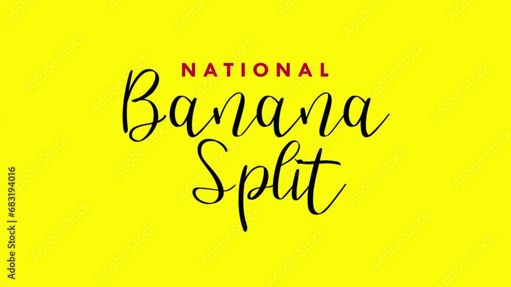 National Banana Split Day Animation. Great for Banana Split Day ...