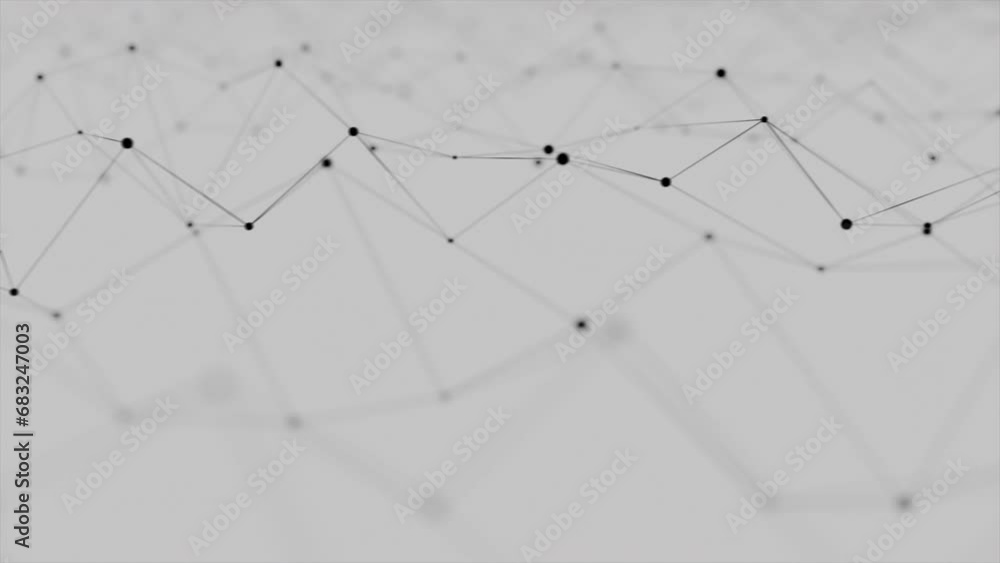 Seamless gray digital moving background with web connection structure ...