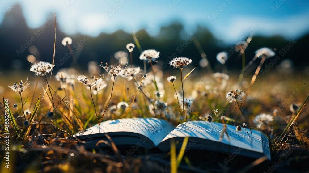 Open Book Grass On Field Sunny, HD, Background Wallpaper, Desktop ...