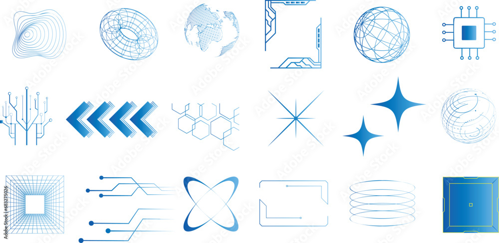 geometric shapes vector illustration. Modern, futuristic design ...