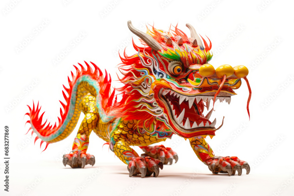 An ancient Chinese dragon as a symbol of tradition and culture, a ...