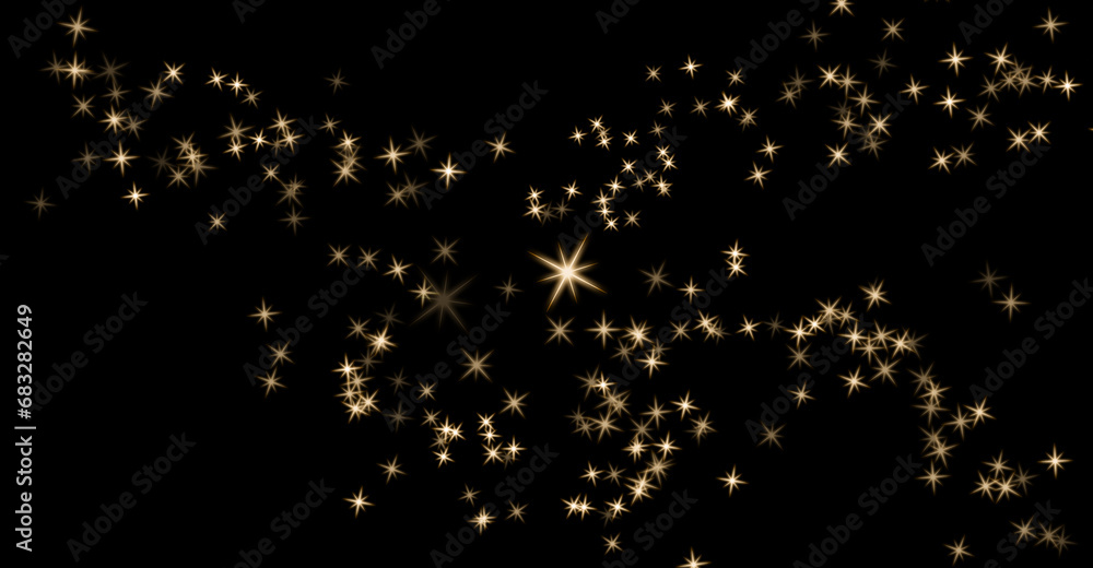 Radiant Christmas, Shimmering Stars in a Sparkling Border of Holiday ...