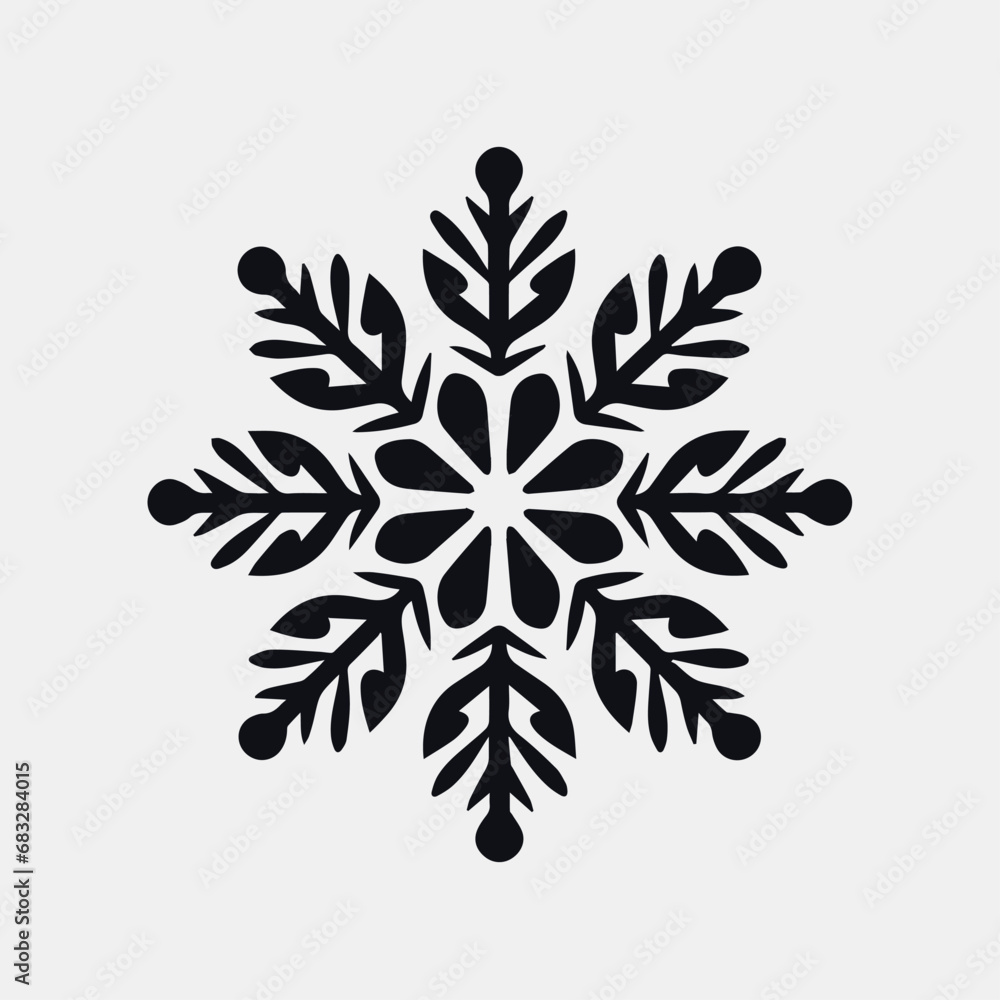 Snowflake variations icon. Snowflakes white ice crystal. Winter symbol ...