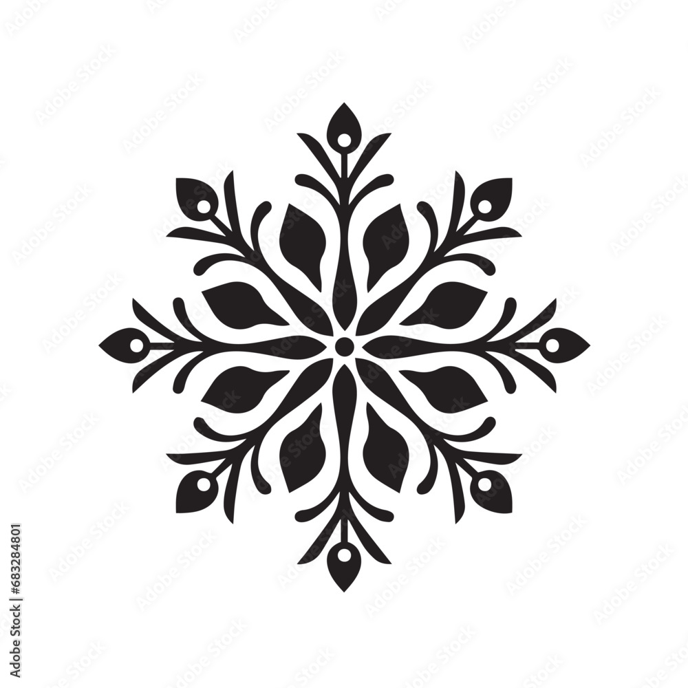 Snowflake variations icon. Snowflakes white ice crystal. Winter symbol ...