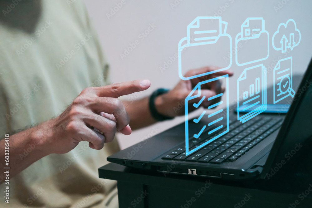 Hand hold UI interface AI 2024 technology AR application technology ...