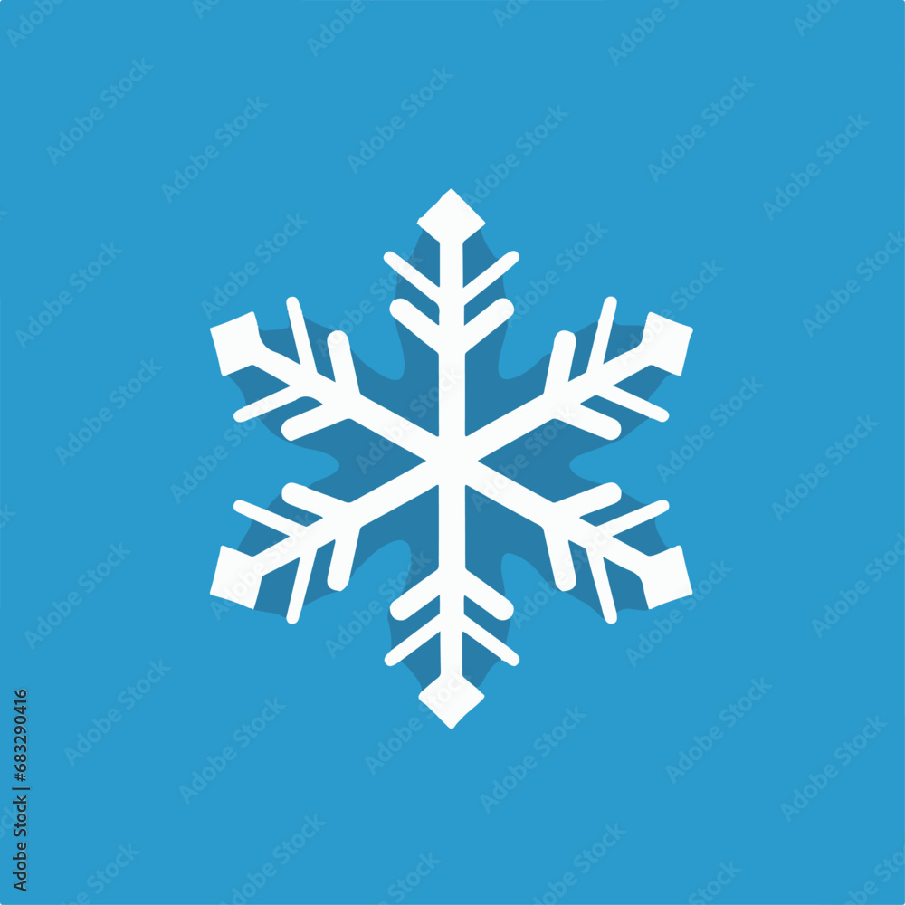Snowflake variations icon. Snowflakes white ice crystal. Winter symbol ...