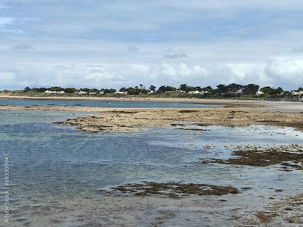 côte bretonne batz sur mer le croisic, ile de batz, le grand blockhaus ...