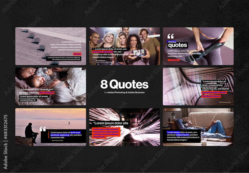 Quotes Layout Design Stock Template | Adobe Stock