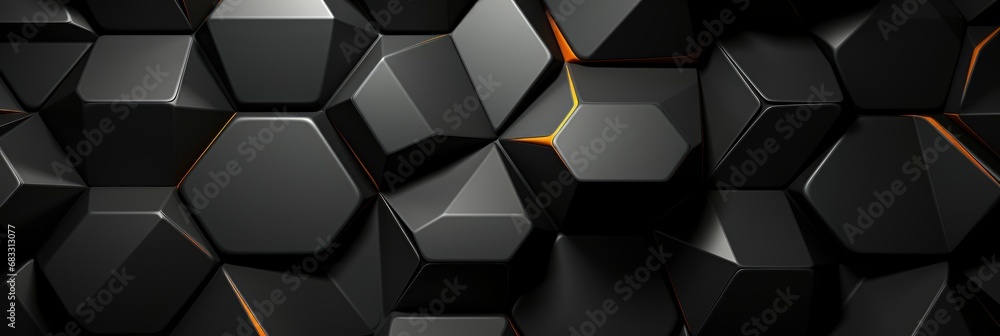 Black Hexagonal Panoramic Background You Can, Background Image For ...