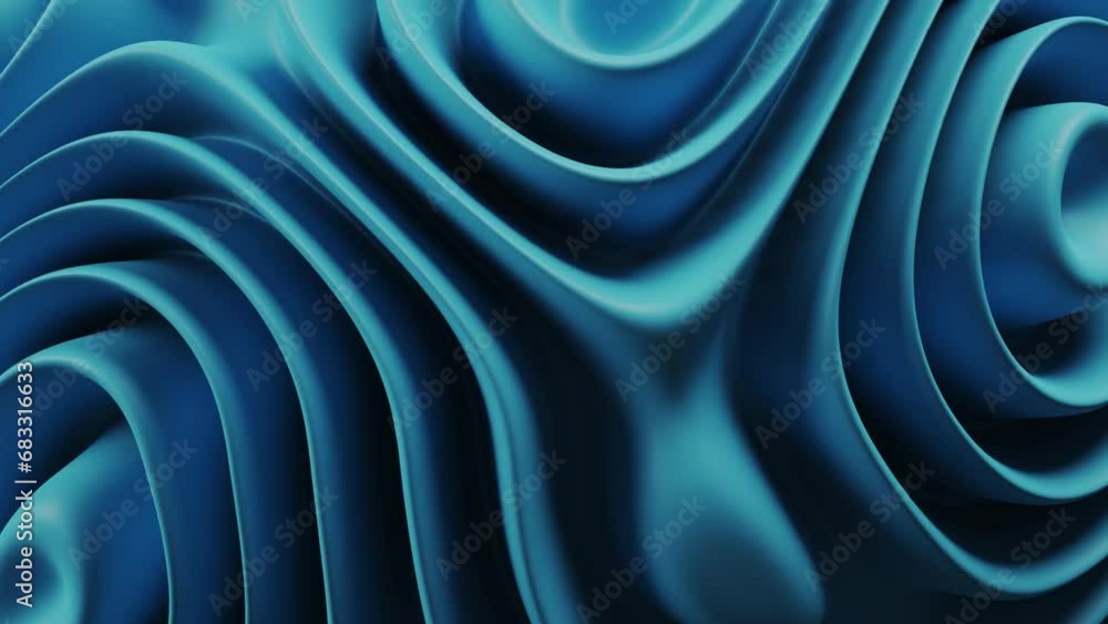 Abstract blue waves animation in looping for background wallpaper and ...
