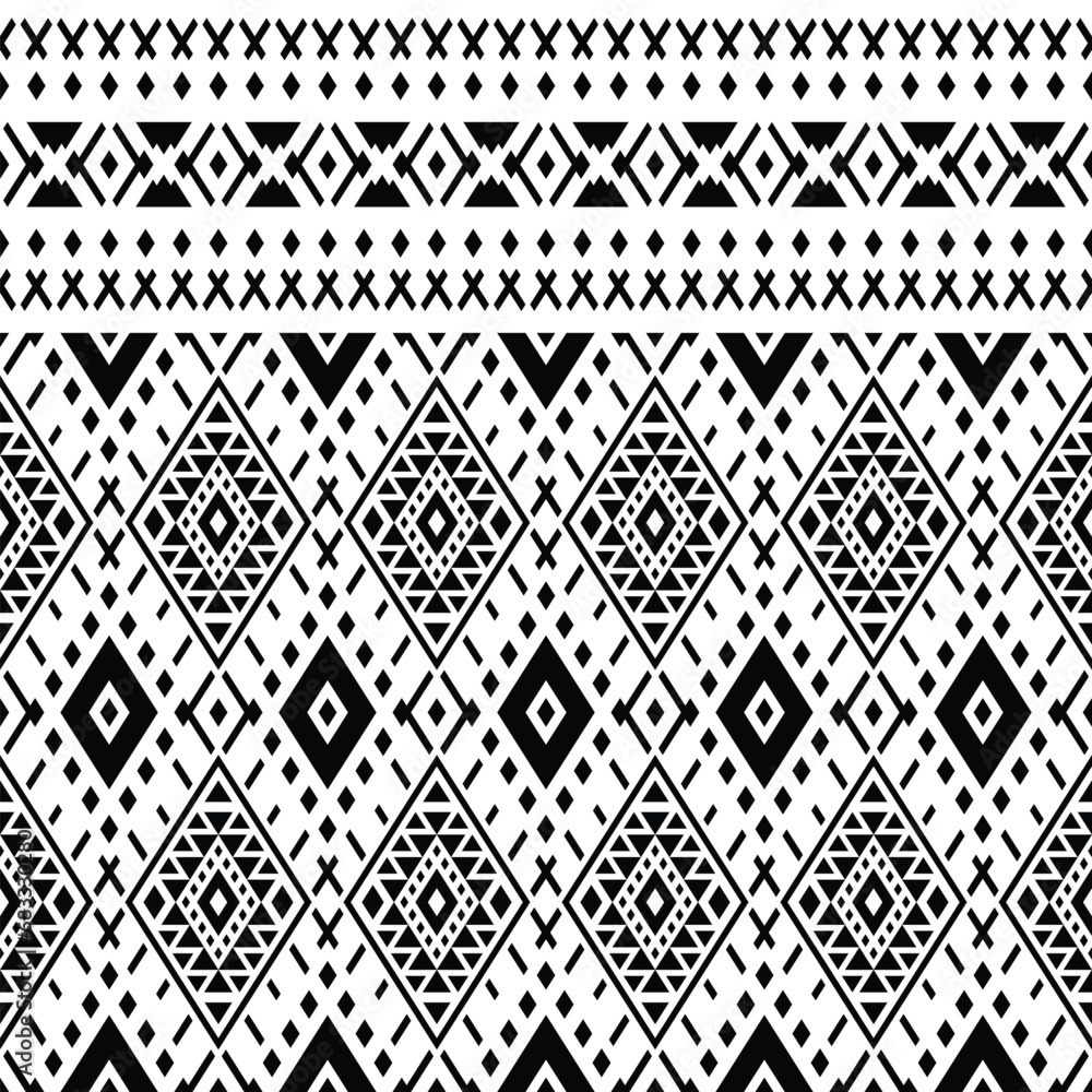 Seamless tribal geometric pattern. Vector abstract with ethnic motif ...