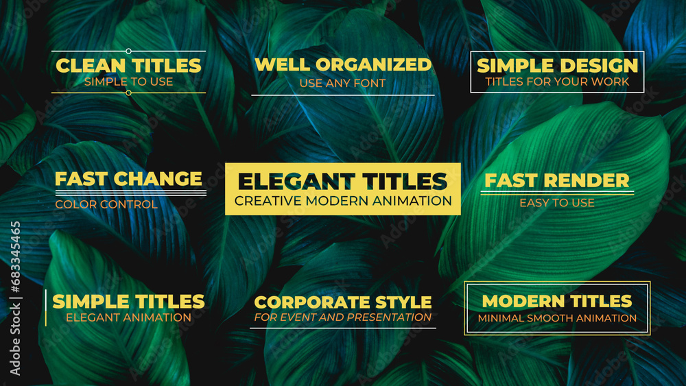 Elegant Minimal Titles Stock Template | Adobe Stock
