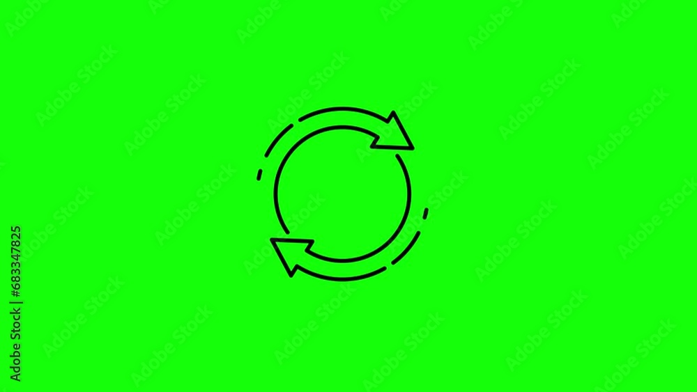 Cycle, resumption, repeat. Loading or waiting symbol. Animated icon on ...
