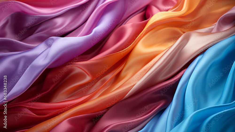 A Lustrous Satin Fabric Background, Showcasing the Rich Sheen, Smooth ...