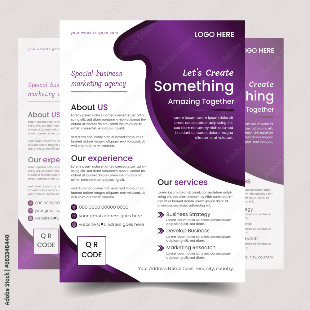 building a flyer in A4 size on illustrator vector dign for your ...