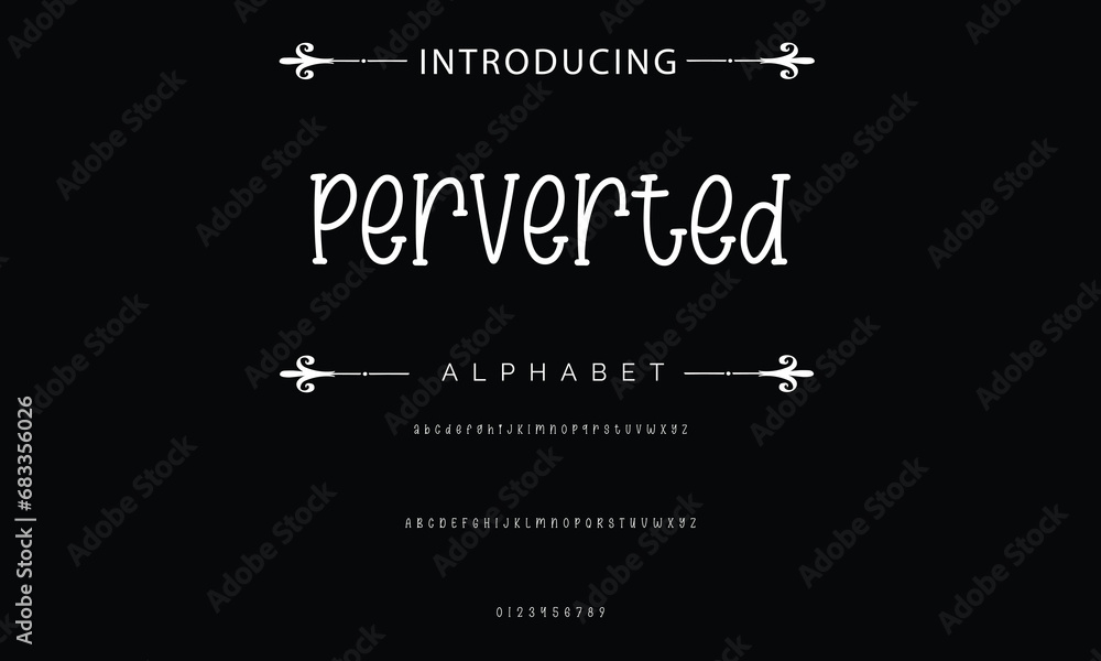 Perverted Playful style font design, childish alphabet letters and ...