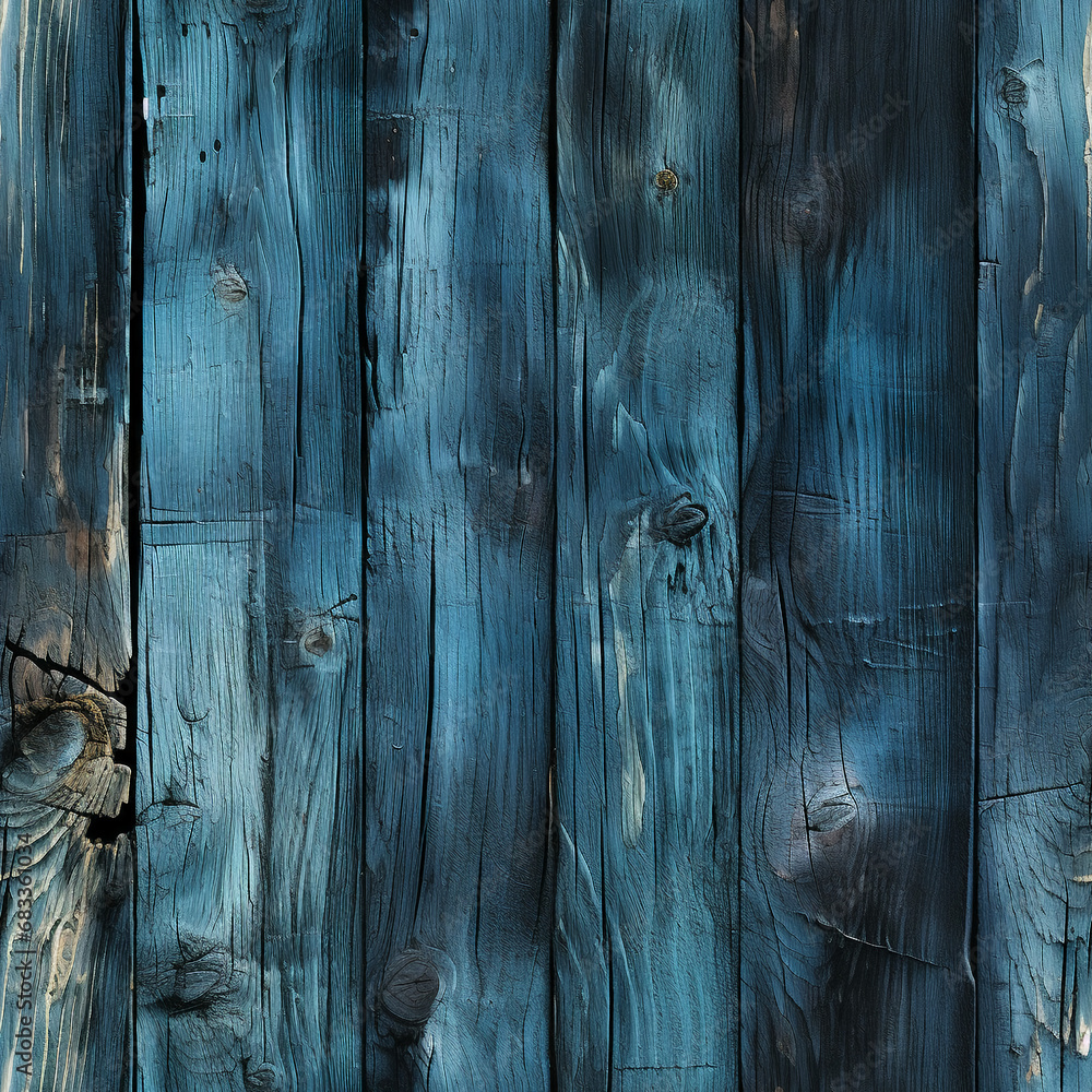 seamless wooden textures of blue pinewood boards with detailed grain ...