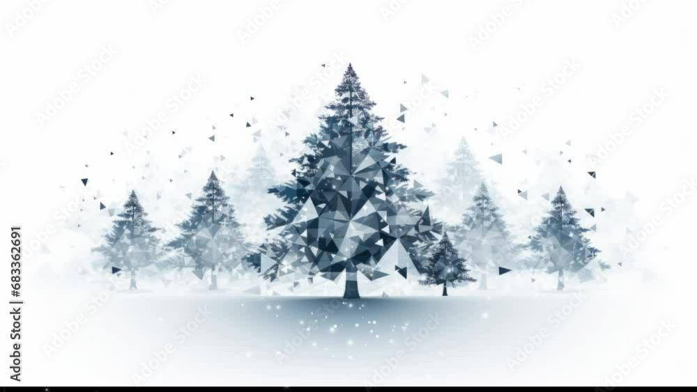 Winter Snow Christmas Tree Cutout Transparent Backgrounds