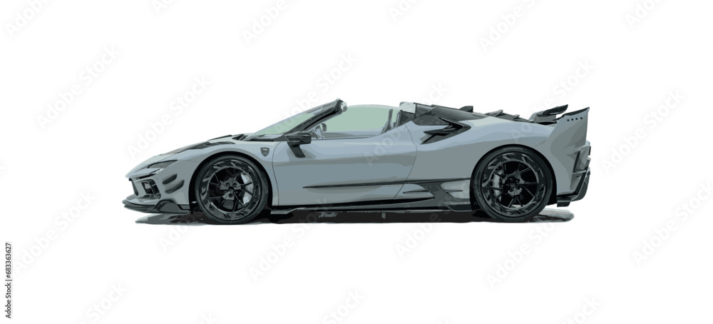Ferrari sf90 car icon. Isolated Ferrari model SF90. Editorial icon for ...