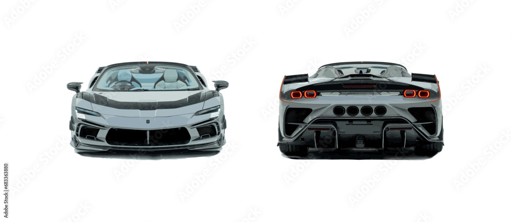 Ferrari sf90 car icon. Editorial icon for the Ferrari SF90. Front and ...