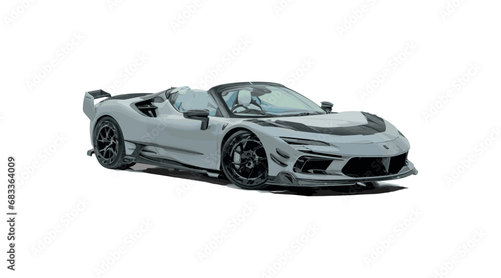 Ferrari sf90 auto. Editorial icon for the Ferrari SF90. Front view ...