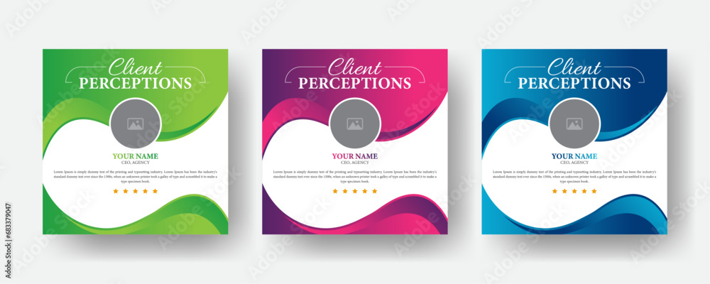 Client testimonial social media post design, client testimonials social ...