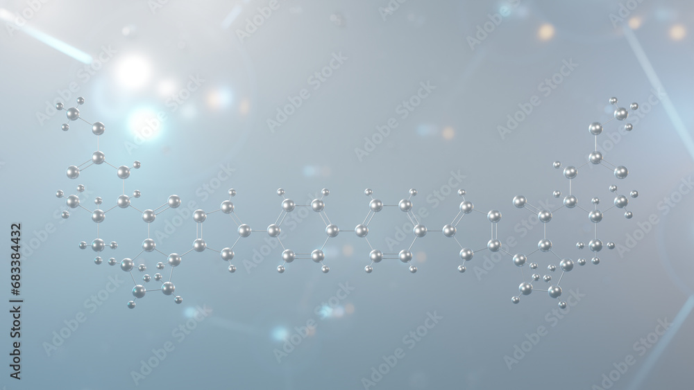 Daclatasvir Molecular Structure 3d Model Molecule Antiviral