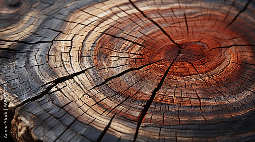 A Detailed Cross-Section Analysis of Intricate Patterns in Wood Logs ...