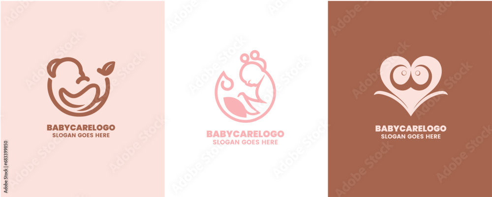 Birth, pregnancy, family and baby care logos and symbol collection ...