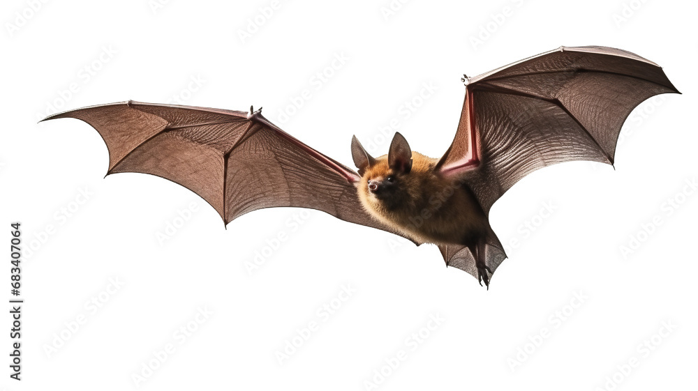 Bat in flight. Wing flap. Isolated transparent background. Stock ...