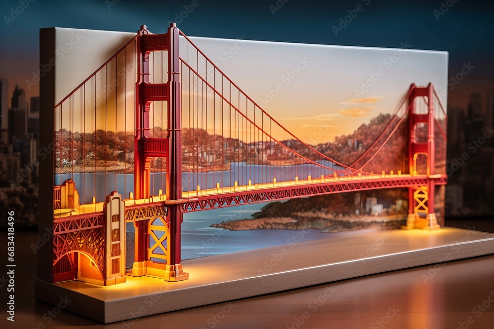 San Francisco Golden Gate Bridge captured in hyper-realistic glory, the ...