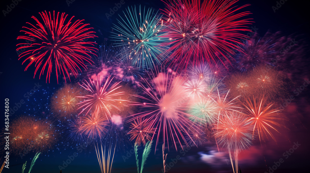 beautiful Fireworks and awe-inspiring sight, different types of ...