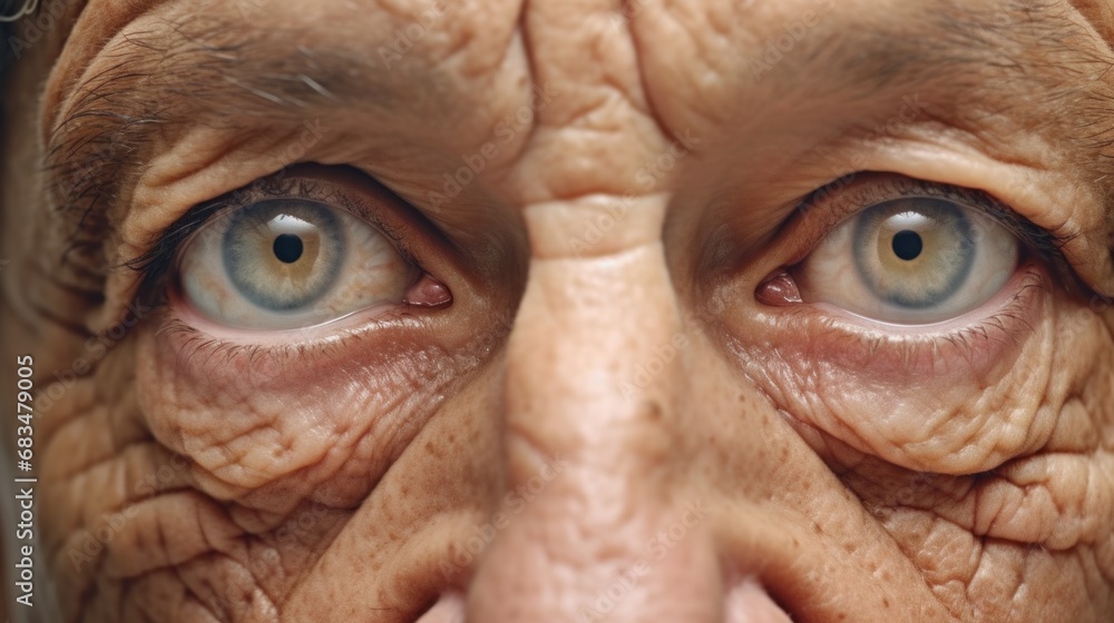 Emotional closeup of a man's crying eyes in a studio. Stock Photo ...