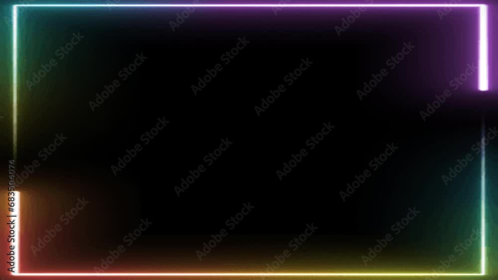 neo lighting border overlay video effects, black background overlay ...