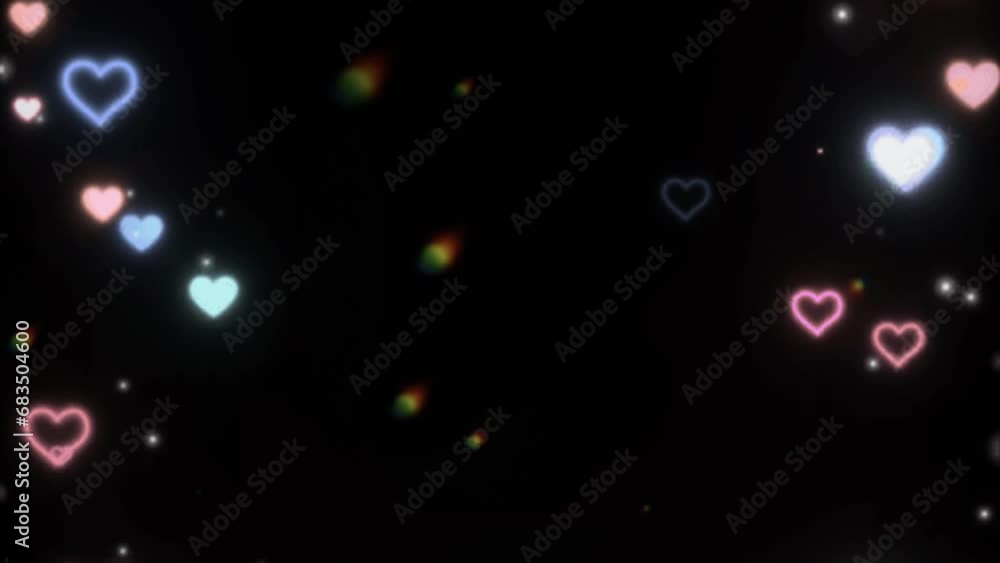 Heart light overly effects screen black background screen overlay ...