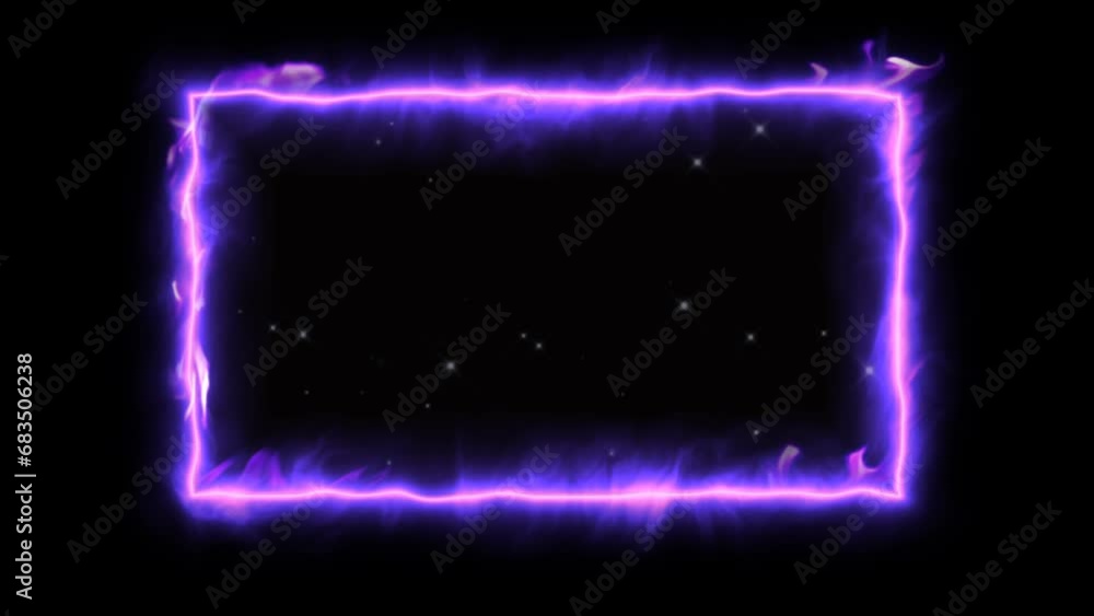 purple light frame overly with gold shiny dust particles overlay effect ...