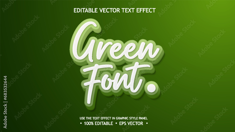 3d editable text effect Green font. Text effect design saved in graphic ...