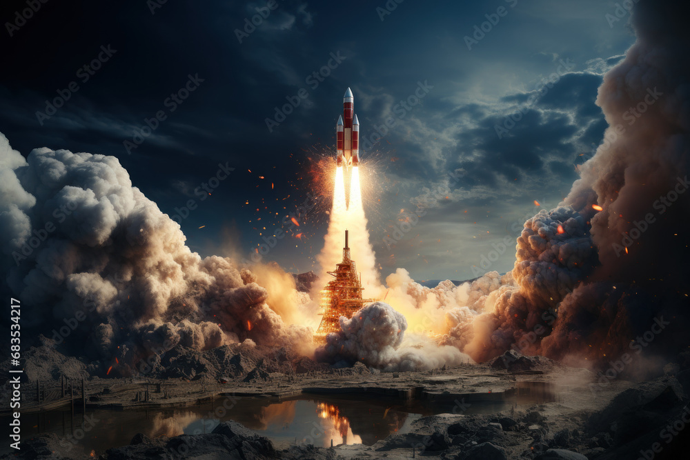 A rocket launching into space, embodying the ascent of groundbreaking ...