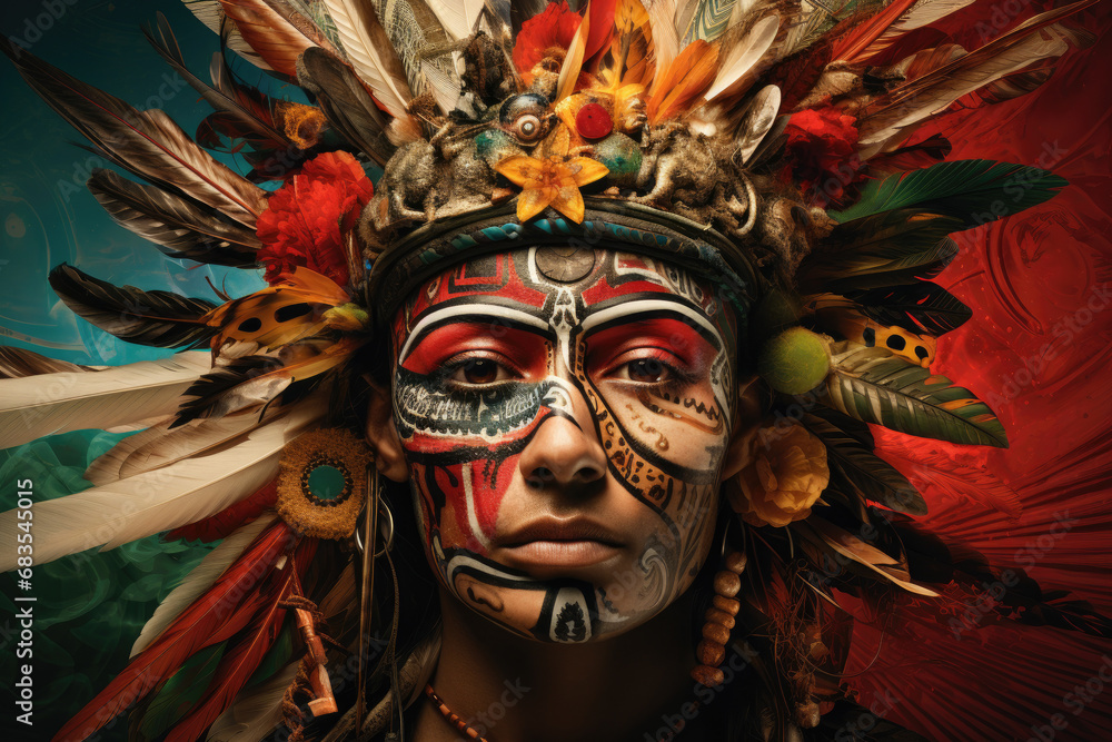 Colorful abstract photo of symbolic latin america cultural diversity ...