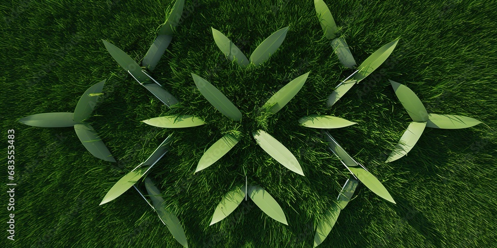 Expansive Top-Down View Immersive Perspective of a Lush Grass Texture ...