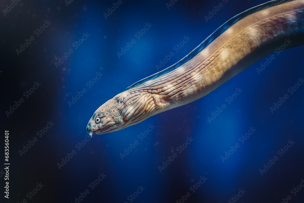 Sharptail snake-eel (Myrichthys breviceps) - Underwater Moray Eel Stock ...