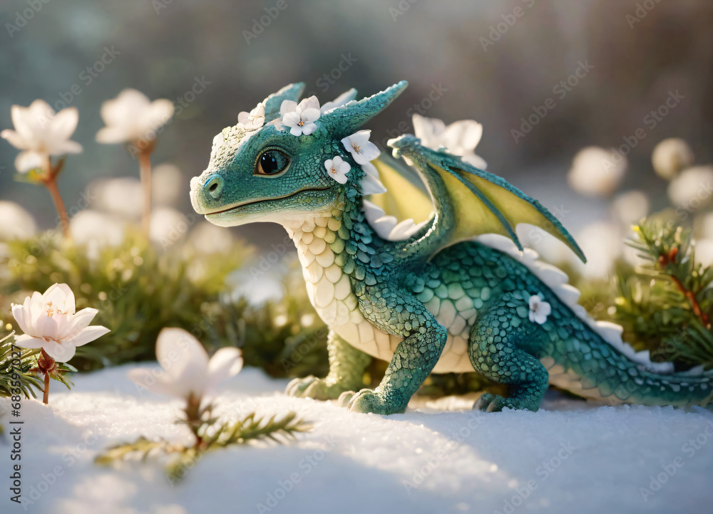 Dragon. Calendar 2024. March. Stock Illustration | Adobe Stock