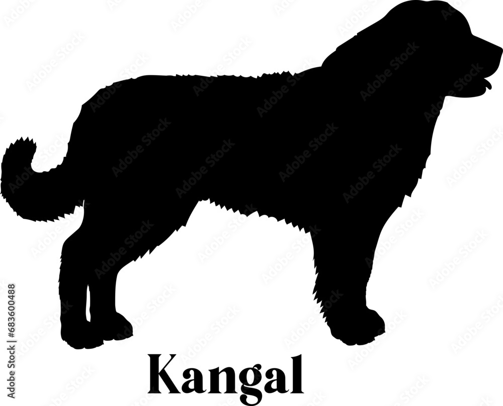 Kangal. Dog silhouette dog breeds logo dog monogram logo dog face ...