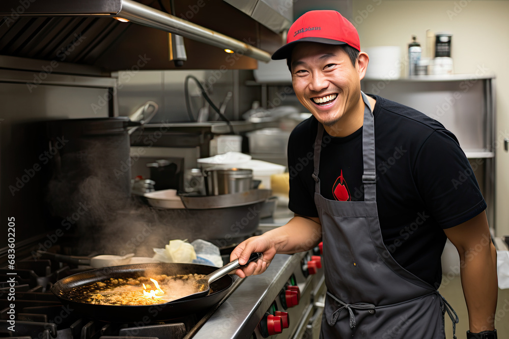 Professional chef, fast food, frontline staff, restaurant cook, food ...