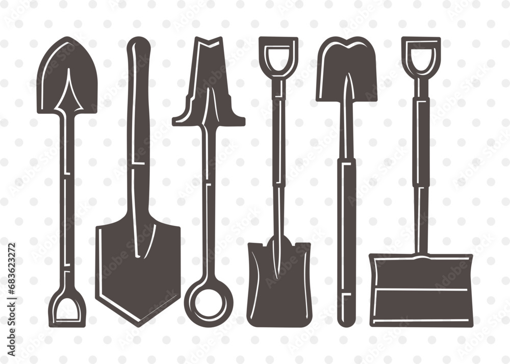 Shovel Clipart SVG Cut File | Gardening Svg | Miner Shovel Svg | Garden ...